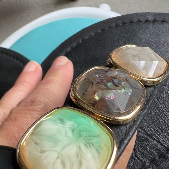 sohpia sue | Shoes | Black Stone Flip Flops | Poshmark